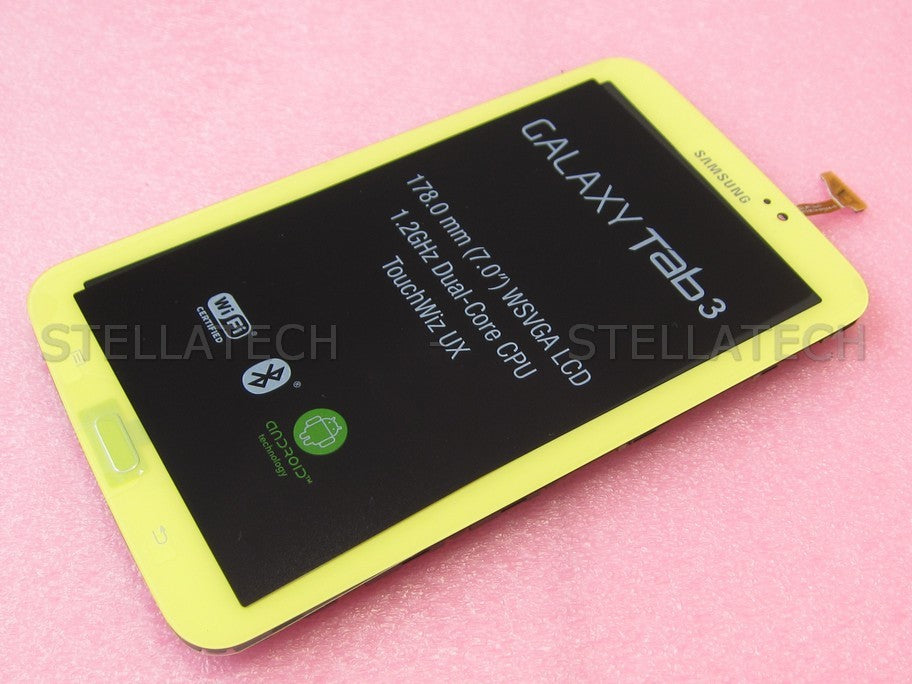 Original Samsung Galaxy Tab 3 7.0 WiFi Display Touch + Rahmen Gelb SM-