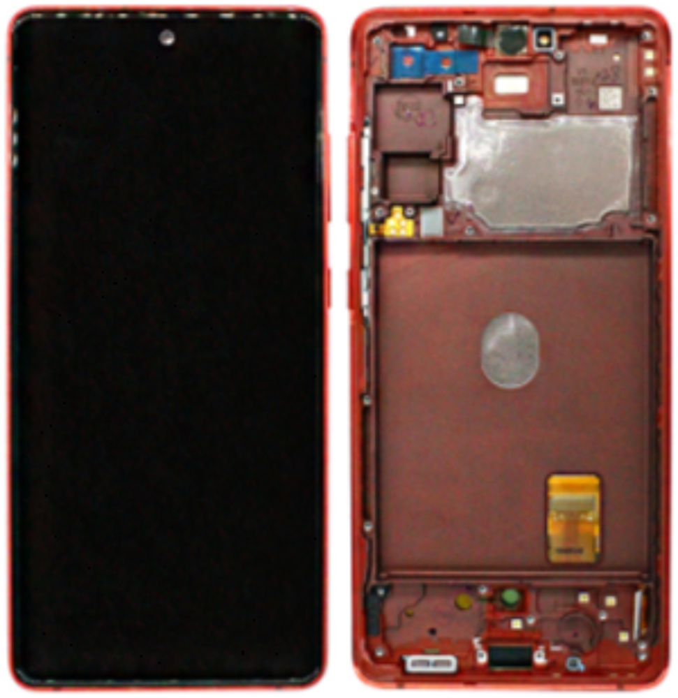 Original Samsung Galaxy S20 FE 5G OLED Display Touch + Rahmen Rot SM-G