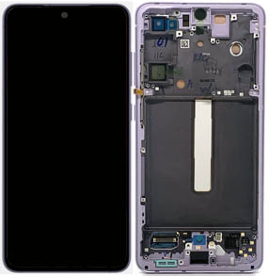 Original Samsung Galaxy S21 FE 5G OLED Display Touch + Rahmen Violett