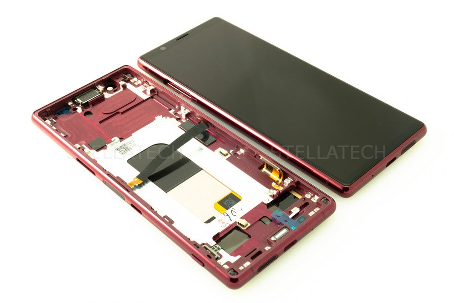 Original Sony Xperia 5 Dual OLED Display Touch + Rahmen Rot J9210
