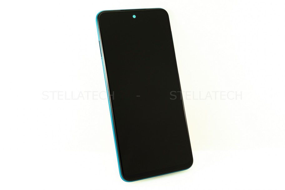 Original Xiaomi Redmi Note 9s Display Touch + Rahmen Aurora Blau M2003