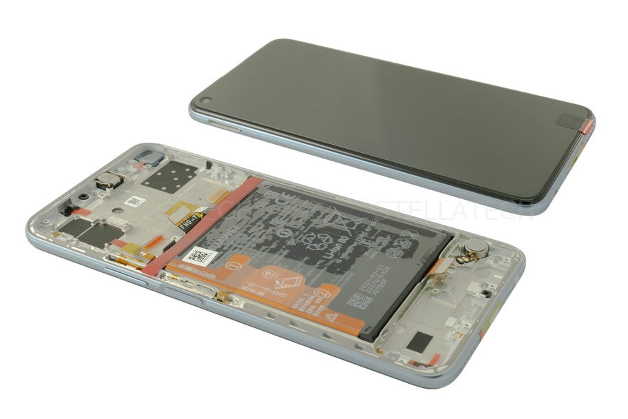 Original Huawei P40 Lite 5G Display Touch + Rahmen Silber CDY-NX9A
