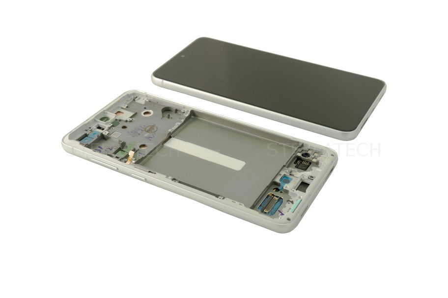 Samsung S21 FE 5G Ersatz-Display + Rahmen Weiss – repedia