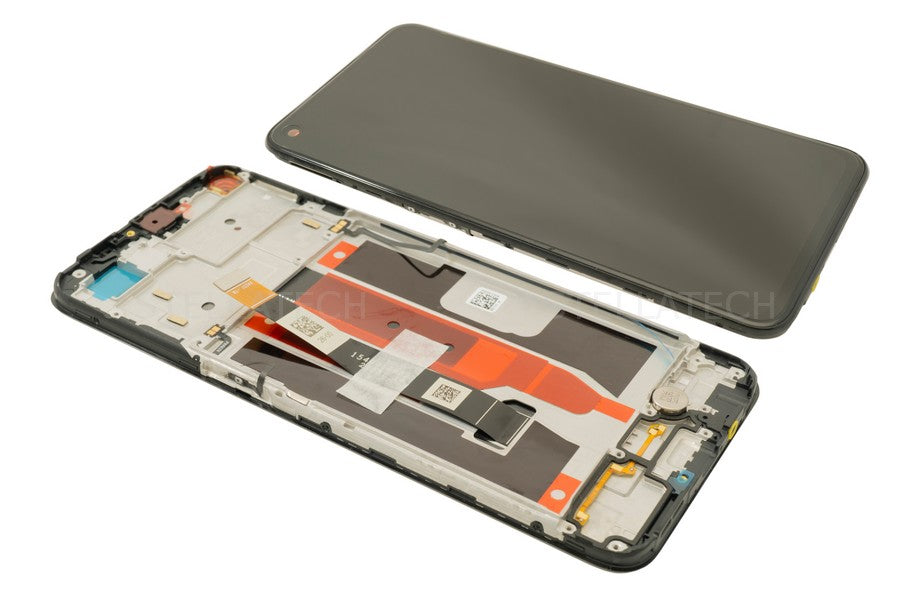 Original Realme 8 5G Display Touch + Rahmen Schwarz RMX3241