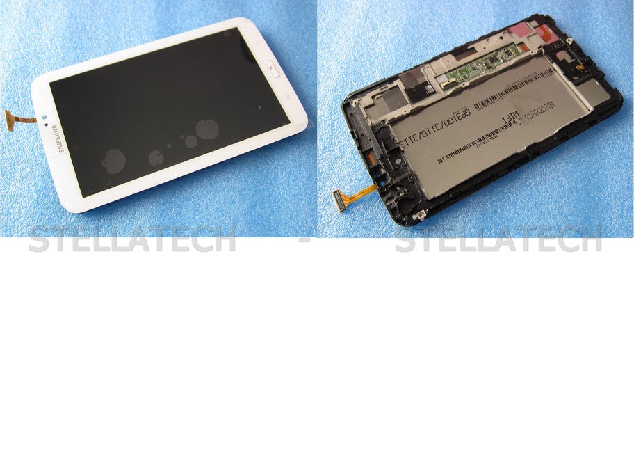 Original Samsung Galaxy Tab 3 7.0 WiFi Display Touch + Rahmen Weiß Hel