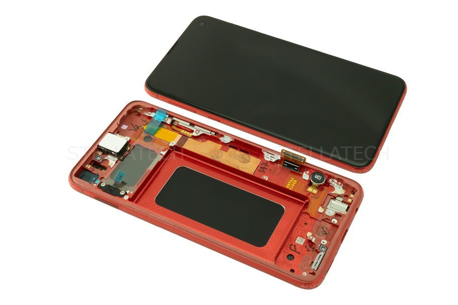 Ersatz-Display Samsung SM-G970F S10e LCD Touchscreen + Rahmen Rot – repedia